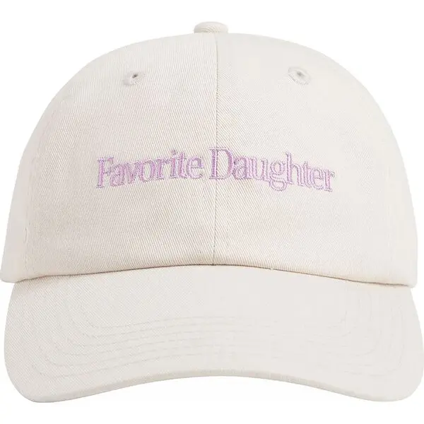 FAVORITE DAUGHTER Classic Logo Baseball Cap - Khaki Lavender