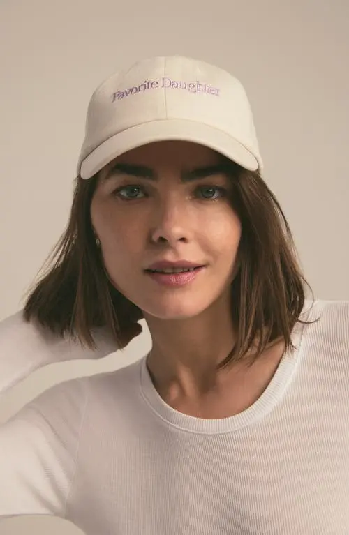 FAVORITE DAUGHTER Classic Logo Baseball Cap - Khaki Lavender