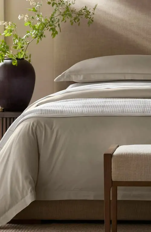 BOLL & BRANCH Percale Hemmed 300 Thread Count Duvet Cover & Shams Set