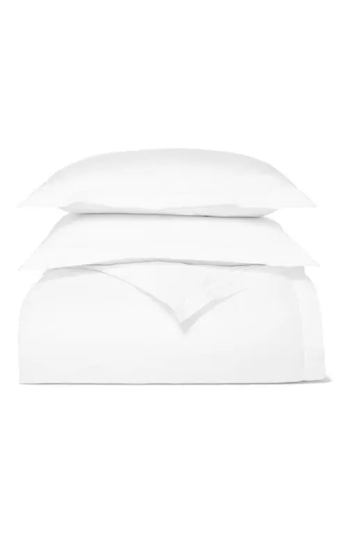 BOLL & BRANCH Percale Hemmed 300 Thread Count Duvet Cover & Shams Set - White