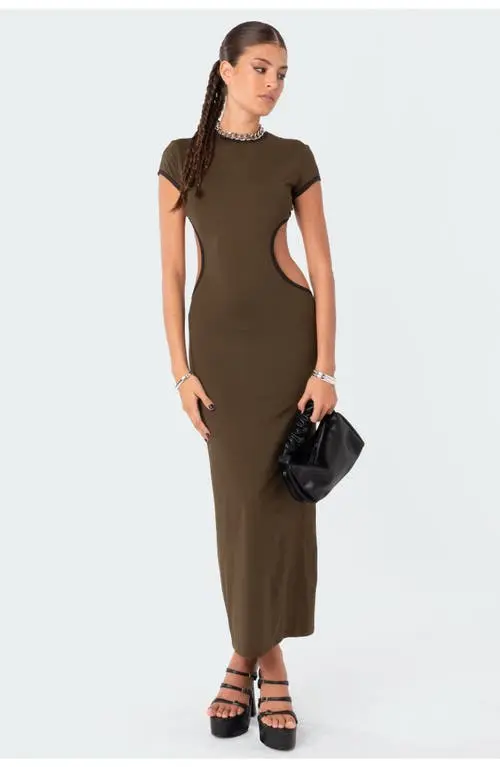 EDIKTED Daniela Cutout Open Back Maxi Dress