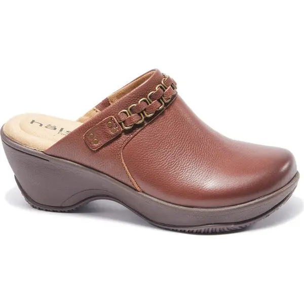 HALSA FOOTWEAR Chloe Clog - Dark Brown