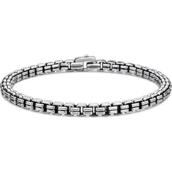David Yurman Sterling Double Box Chain Bracelet - Silver