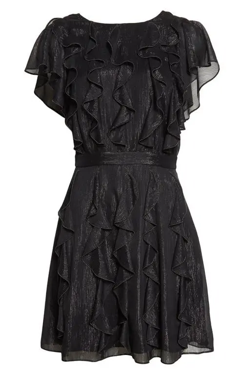 ted baker ruffle dress black LOISSS main image 1