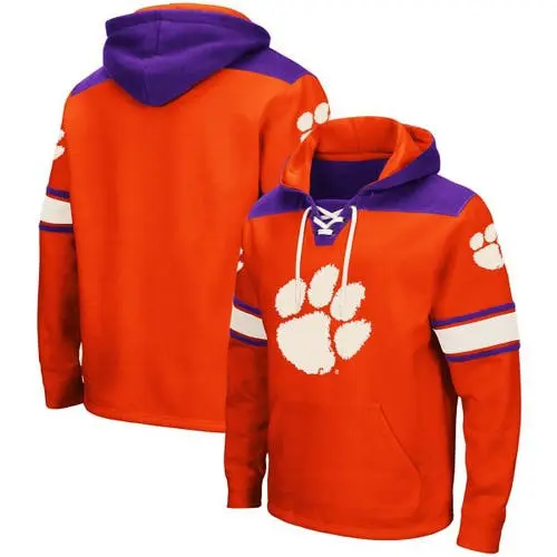 COLOSSEUM Clemson Tigers 2.0 Lace-up Pullover Hoodie