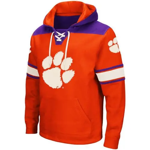 COLOSSEUM Clemson Tigers 2.0 Lace-up Pullover Hoodie