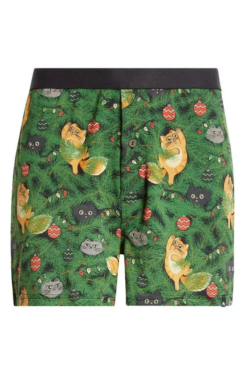 MEUNDIES Knit Boxers - Meowy Christmas