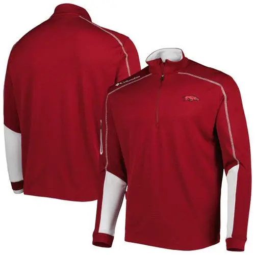 Columbia Arkansas Razorbacks Shotgun 2.0 Omni-wick Quarter-zip Jacket - Cardinal