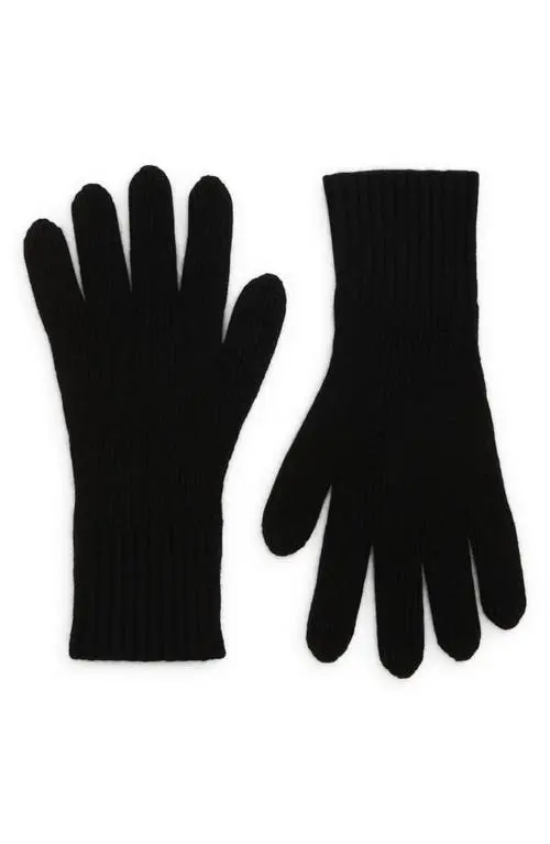 Vince Shaker Stitch Wool & Cashmere Gloves - 001blk