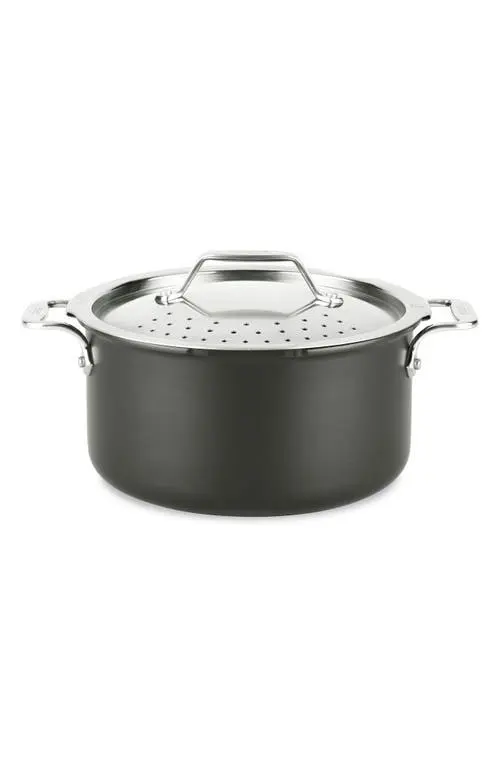 ALL-CLAD Simply Strain 6-quart Hard Anodized Nonstick Pot - Black