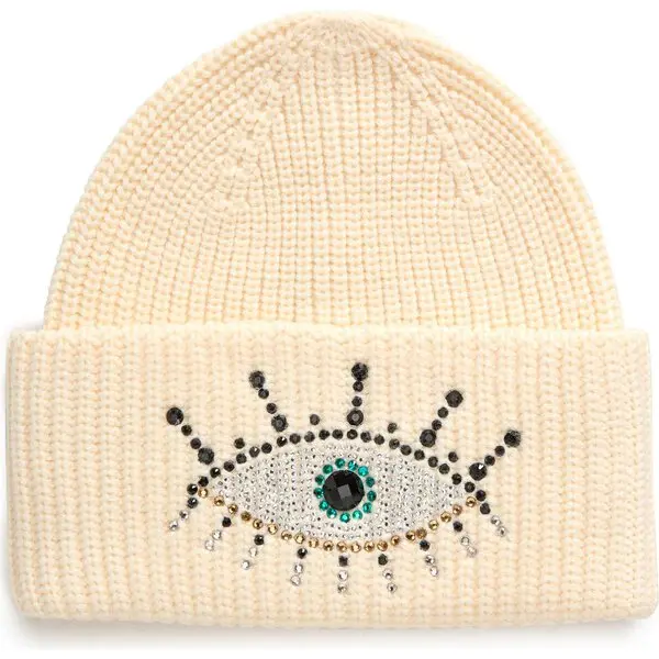 Kurt Geiger Beaded Evil Eye Beanie