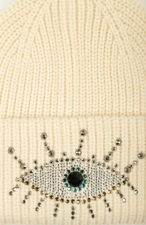 Kurt Geiger Beaded Evil Eye Beanie
