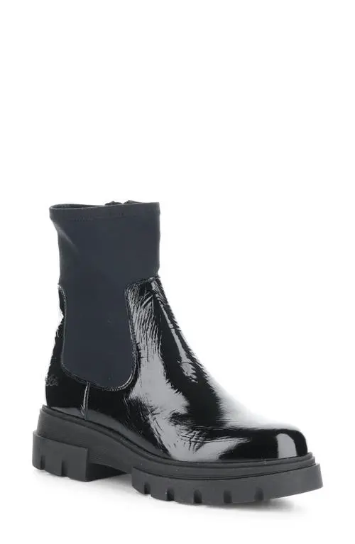 BOS. & CO. Five Waterproof Chelsea Boot - Black Patent/trico