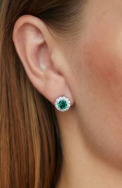 SAVVY CIE JEWELS Halo Stud Earrings