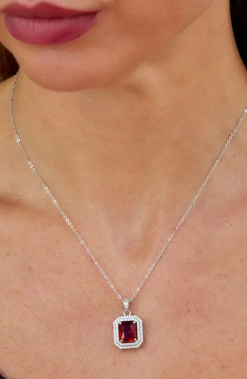 SAVVY CIE JEWELS Lab-created Gemstone Pendant Necklace