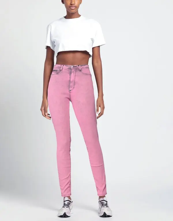 Philipp Plein Skinny High-waisted Jeans - Pink