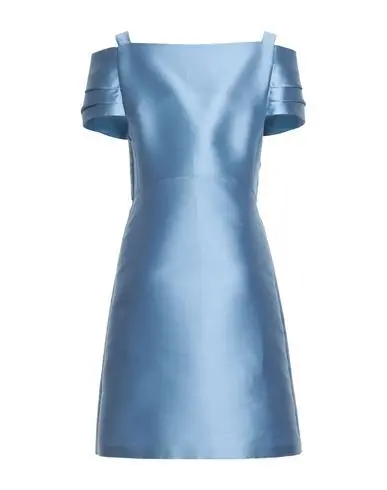 Alberta Ferretti Midi Dress Light Size Silk - Blue