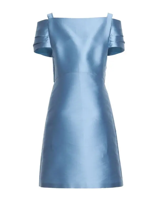 Alberta Ferretti Midi Dress Light Size Silk - Blue