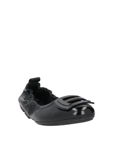 Hogan Ballet Flats In Leather - Black