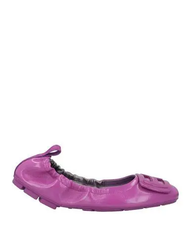 Hogan Ballet Flats In Soft Leather - Purple