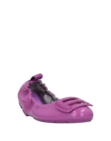 Hogan Ballet Flats In Soft Leather - Purple