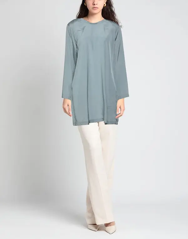 Aspesi Acetate And Cupro Satin Top - Blue
