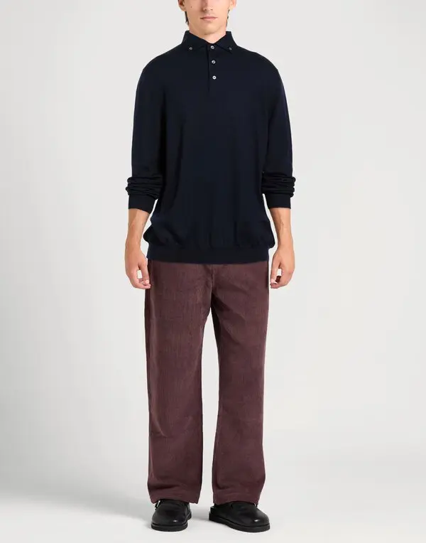 GRAN SASSO Virgin Wool Polo Sweater
