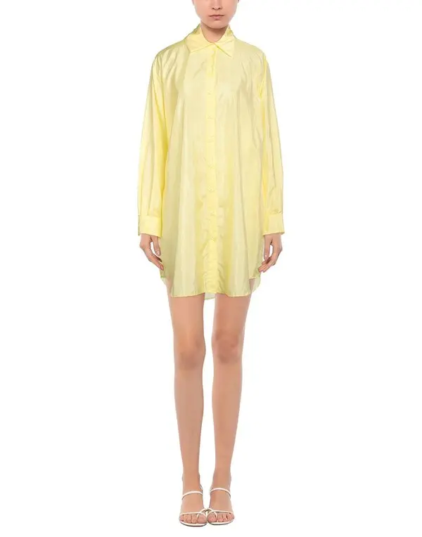 DOUUOD Mini Shirt Dress - Yellow
