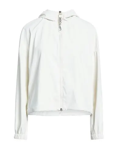 UP TO BE Solid Color Windbreaker - White