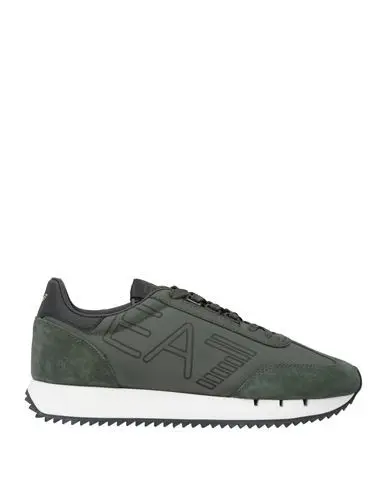 EA7 Sneakers Size Polyamide, Cow Leather, Polyester - Green