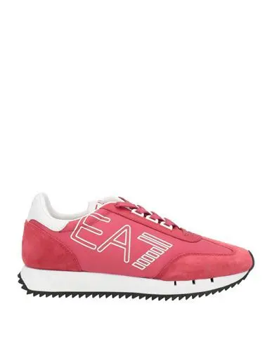 EA7 Sneakers Size Polyamide, Cow Leather, Polyester - Red