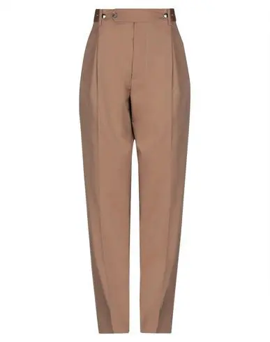 GRIFONI Tapered Virgin Wool-cotton Blend Trousers - Beige