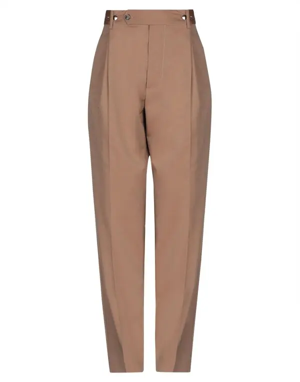 GRIFONI Tapered Virgin Wool-cotton Blend Trousers - Beige