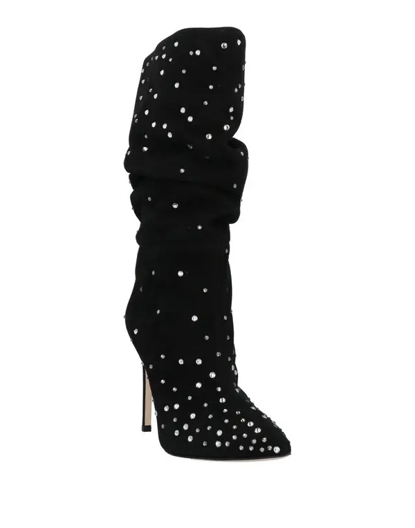 Paris Texas Leather Boots With Appliqués And Crystals