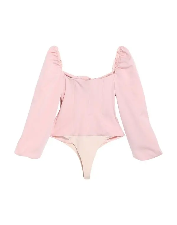 JIJIL Bodysuit With Bow Detail - Pink