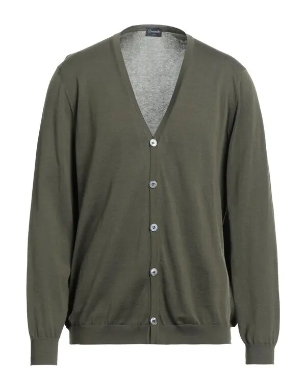 DRUMOHR Cotton Military Cardigan - Green