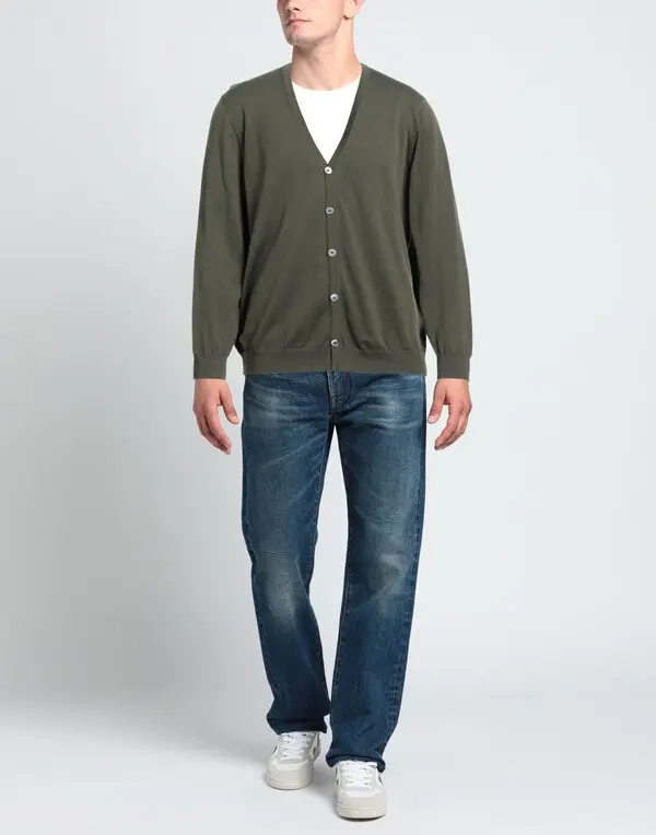 DRUMOHR Cotton Military Cardigan - Green