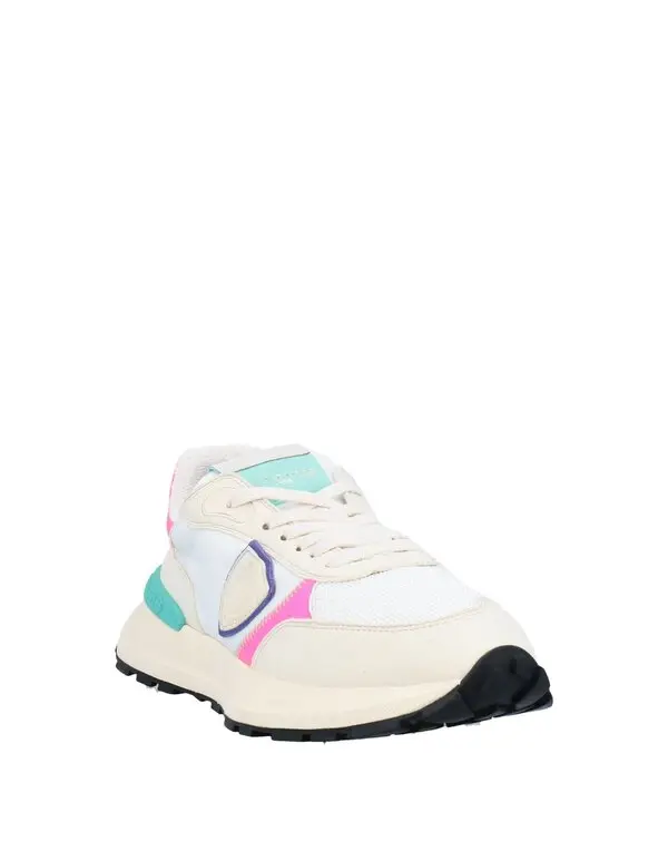 Philippe Model Sneakers In Soft Leather And Textile Fibers - Ivory