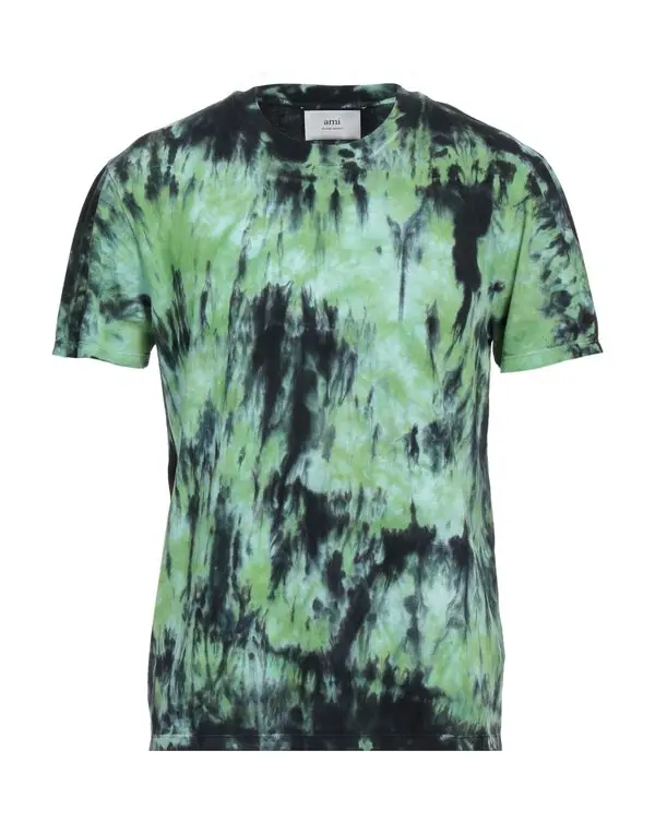 AMI Paris T-shirt Size Cotton, Elastane - Light Green