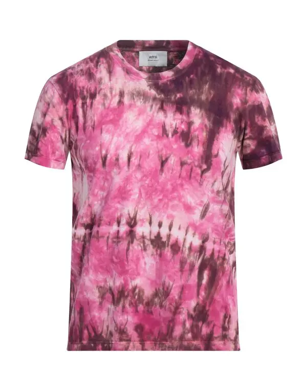 AMI Paris T-shirt Size Cotton, Elastane - Pink