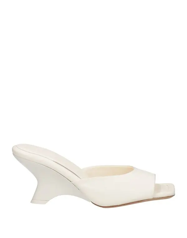 GIA BORGHINI Leather Slides - White