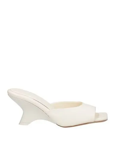 GIA BORGHINI Leather Slides - White