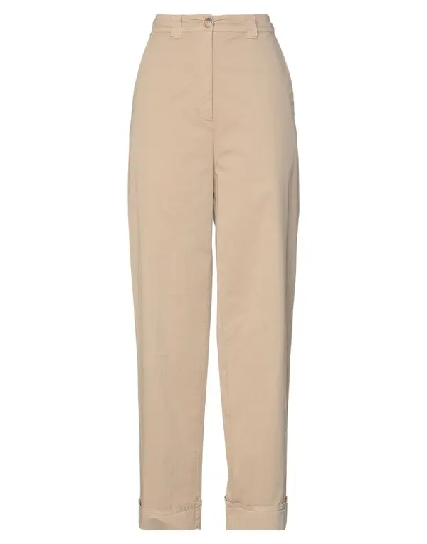 SEMICOUTURE Straight-leg Twill Pants - Beige