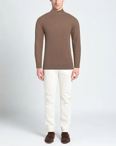 BROOKSFIELD Jacquard-knit Turtleneck - Beige