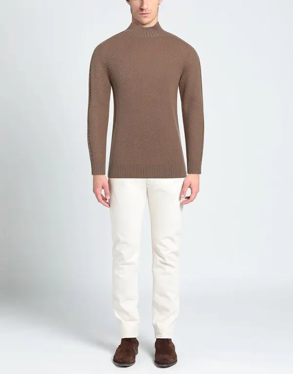 BROOKSFIELD Jacquard-knit Turtleneck - Beige