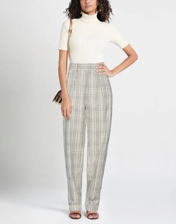 MARANT ETOILE High Waisted Tartan Pants