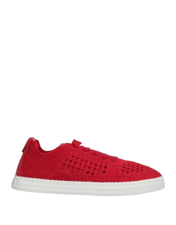 Agl Sneakers In Soft Leather And Textile Fibers - Red