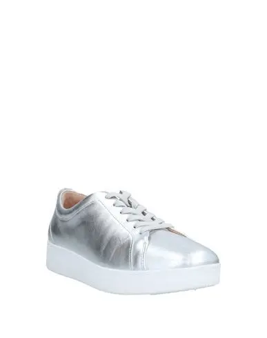 Fitflop Laminated Leather Sneakers - Silver