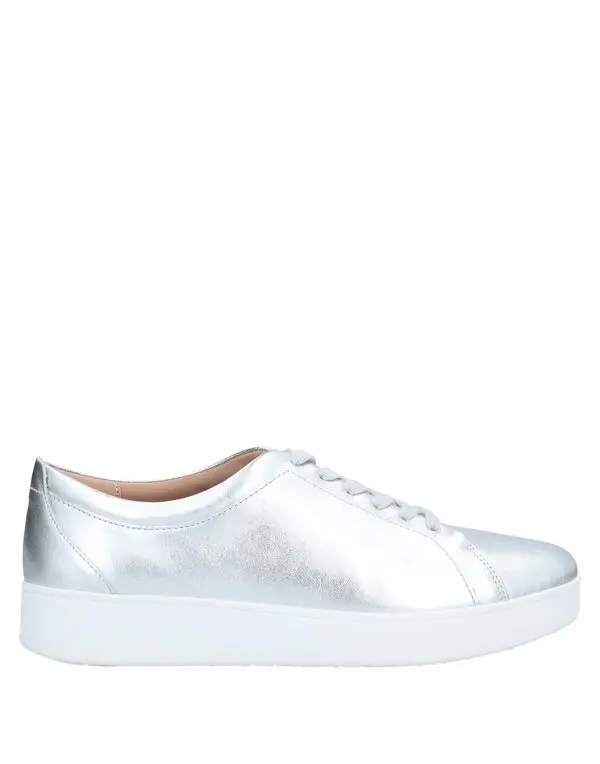 Fitflop Laminated Leather Sneakers - Silver