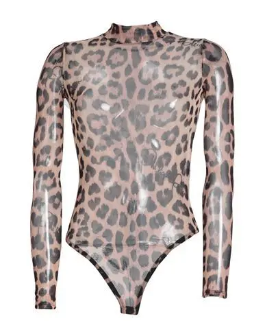 Philipp Plein Leopard Print Bodysuit - Camel